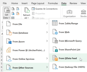 Using Business Central OData Feeds to get data into Excel