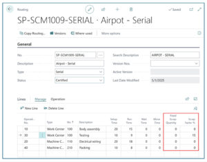 Handling Scrap in Production Orders in Microsoft Business Central